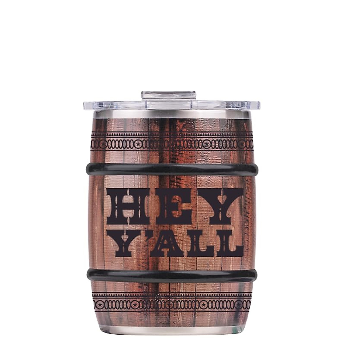 ORCA Double Barrel 24oz | Temperature Insulated, Stainless Steel Tumbler with a Classy Wood Grain Print, for Whiskey, Beer, Coffee or Whatever You're Having — Hey Y'all