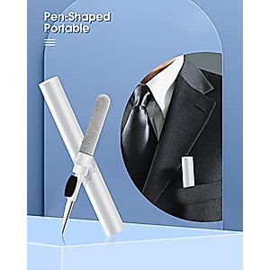 SRJTEK Bluetooth Earphones Cleaning Pen for AirPods Charging Case,Multi Function Cleaner Kit with Soft Brush for Huawei for Samsung Earbuds