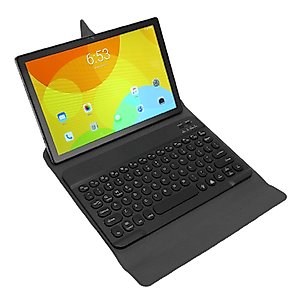 Dpofirs 10.1 Inch Tablet Android 11 Tablet, Octa Core Tablet PC with BT Keybaord, 12GB RAM 256GB ROM, 4G LTE Tablet with BT Keyboard for Business Office Students, Gifts (Grey)