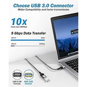 HNDJTY USB Extension Cable 3.3FT,USB Extender,USB 3.0 Extension Cable, Male to Female Cord High Data Transfer Compatible with Webcam,USB Keyboard,Flash Drive,Hard Drive,Printer, Oculus VR, Xbox