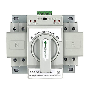 110V 63A Automatic Transfer Switch Dual Power Generator Changeover Switch Self Cast Conversion (2P)