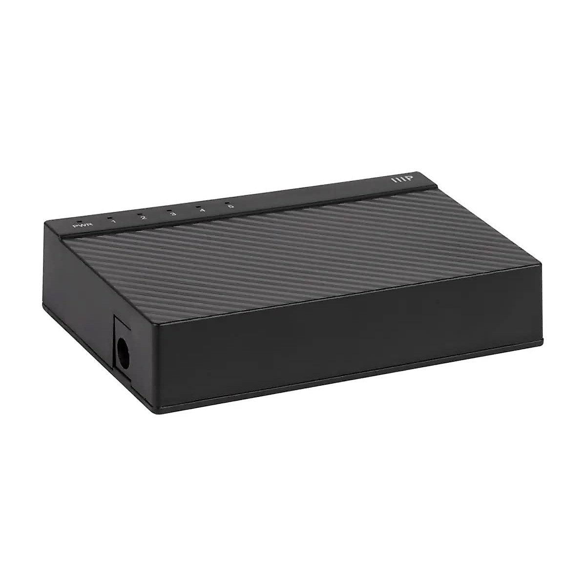 Monoprice 5-Port 10/100Mbps Fast Ethernet Unmanaged Network Switch | Compact Size, Plug and Play, Auto Negotiation and Auto MDI/MDIX, Wall Mount,Black