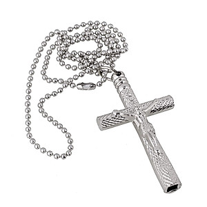 Lovermusic Silver Chrome Plated Steel Dia 0.39inch Crucifix DrumTuning Key with Long Chain Drum Accessories