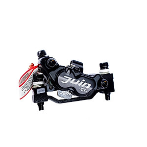 Juin Tech GT-P Cable Actuated Hydraulic Bicycle Bike Disc Brake Caliper Set Extra Powerful Hybrid Brake for Road/Mountain/Cyclocross/Gravel/E-Bike/Folding Bike etc. use(Black)