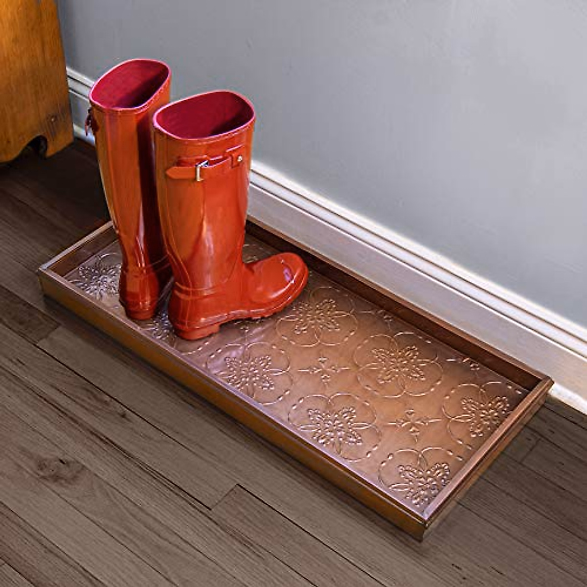 Good Directions 204VB Medallions Tray, Plants, Pet Bowls, and More Boots, Shoes, Storage, and More, Copper Large