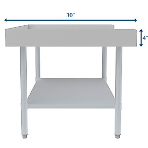 KoolMore EQT-163048 16 Gauge Stainless Steel Commercial Equipment Stand - 30 x 48 Heavy Duty Griddle Stand with Undershelf
