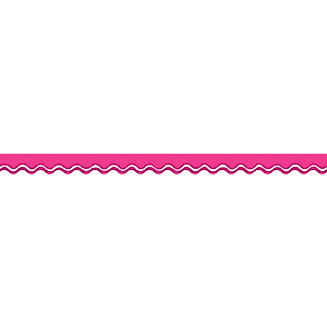 Barker Creek Double-Sided Scalloped Border, Happy Hot Pink, for Bulletin Boards, Reception Areas, Halls, Break Rooms, Office, School, Home Learning Decor, 2.25” x 39’ (996)