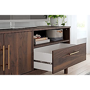Signature Design by Ashley Calverson Rustic Medium TV Stand Fits TVs up to 63", Brown