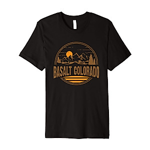 Vintage Basalt, Colorado Mountain Hiking Souvenir Print Premium T-Shirt