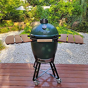 Quantfire Side Shelves Big Green Egg Accessories, Composite 3 Slat Egg Mates for Large Big Green Egg with Folding Side Shelves Replacement Parts Grill & Smoker Accessories