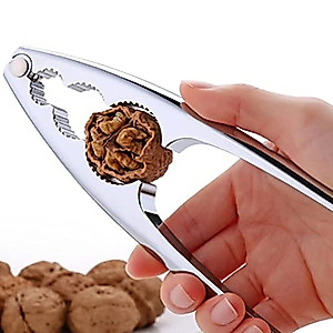 Hemoton Lobster Crackers Crab Plier Crab Leg Cracker Nut Walnut Opener Tool Stainless Steel Seafood Crackers (Silver)