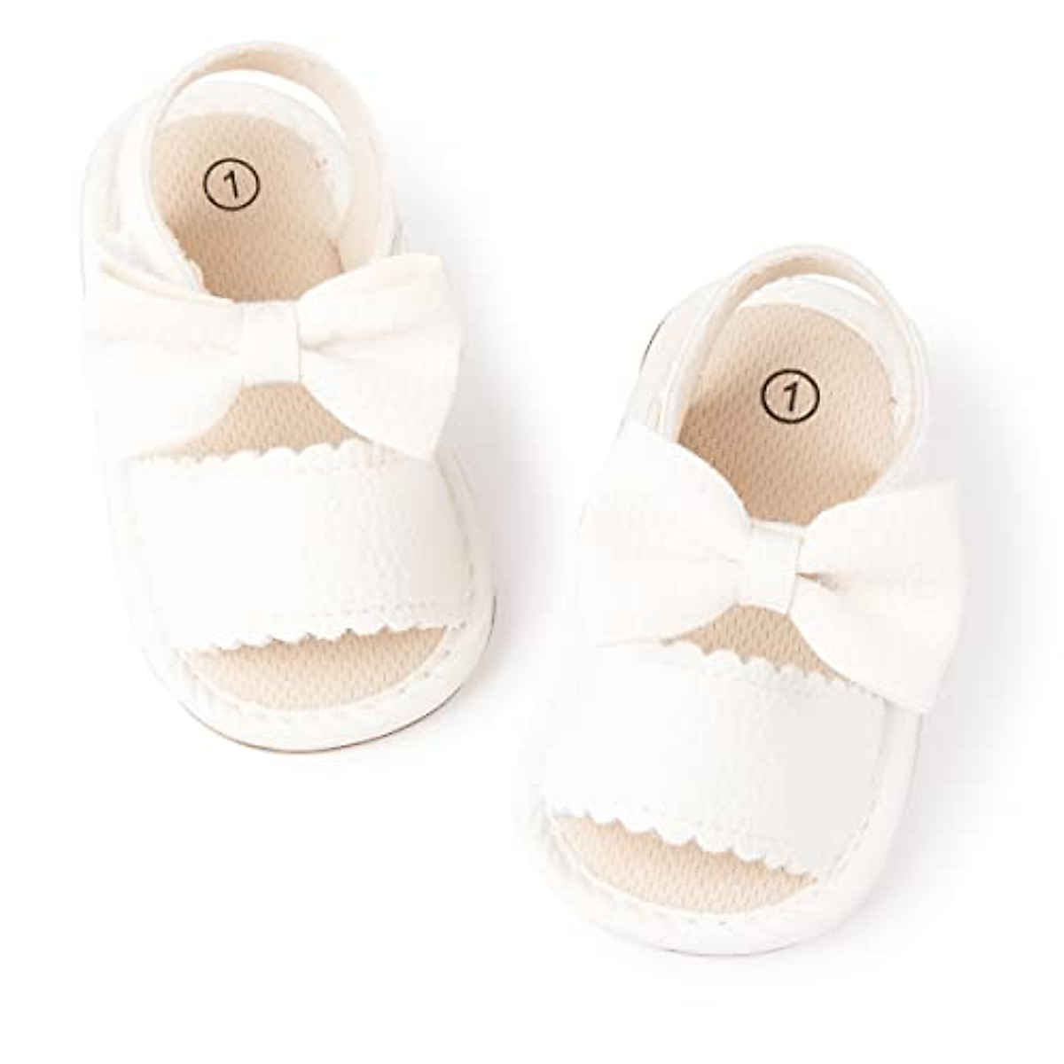Zoolar Infant Boys Girls Sandals Breathable Premium Baby Summer Outdoor Casual Beach Shoes Lightweight Toddler Flower Bowknot Anti Slip Rubber Sole Newborn Prewalker First Crib Shoes