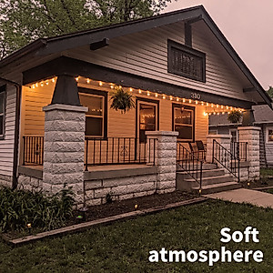 ZOTOYI Outdoor String Lights Waterproof IP65, 200 FT Outdoor Lights for Patio with 104 Shatterproof G40 Bulbs(4 Spare), LED String Lights for Outside, Cafe, Porch, Backyard, Dimmable (2-Pack 100FT)