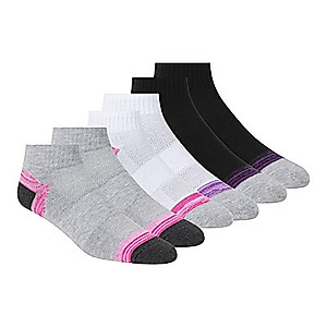 Skechers womens 6 Pack Quarter Crew Socks, Medium Grey, 11-Sep US