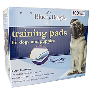 BV Pet Potty Training Pads for Dogs Puppy Pads, Pee Pads, Quick Absorb, 22" x 22" Training Pad, 100 Count Dog Pee Pads, Doggie Pads, Disposable Puppy Pee Pads