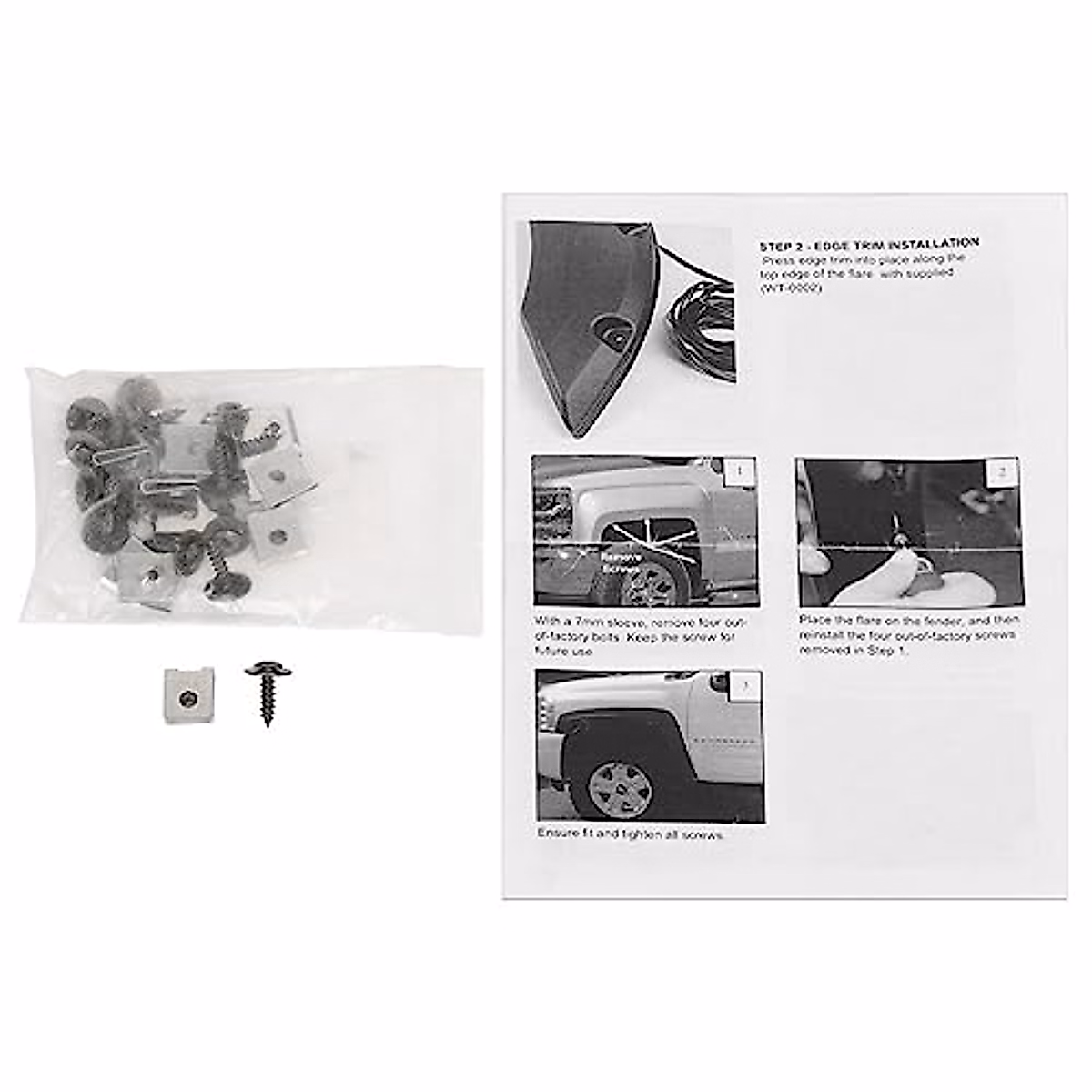 AWPWAY 4pcs Fender Flares Front Rear Matte Black Plastic Bolts Pocket Rivets Screws Style E161778HK01CP,Fast delivery,excellent service