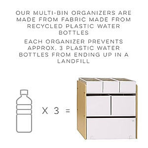 3 Sprouts Multi Bin Toy Organizer - Durable Kids Toy Storage Organizer with Bins - Toy Organizers and Storage Solution - Terrazzo Palest Pink