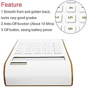 LCD Display Solar Calculator Compact Size Ergonomic Financial Calculator for Office Home(Black)