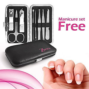 Wax Warmer Hair Removal kit,Professional home heater machine,Hot waxing melts pot stripless, facial body bikini brazilian with 4 pearl hard wax beans+Applicator sticks+Manicure set for Women & Men