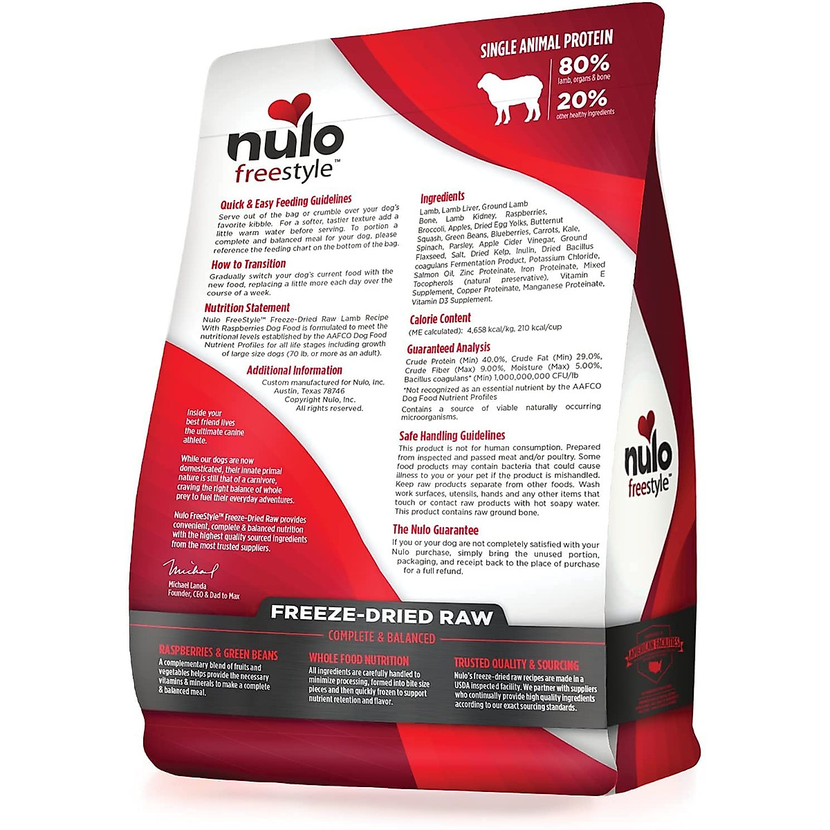 Nulo Freestyle Freeze-Dried Raw, Ultra-Rich Grain-Free Dry Dog Food for All Breeds and Life Stages with BC30 Probiotic for Digestive and Immune Health