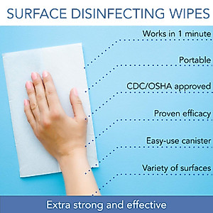 PDI P25372 Sani-Cloth Prime Germicidal Wipe, 6” x 6.75” (Pack of 160)