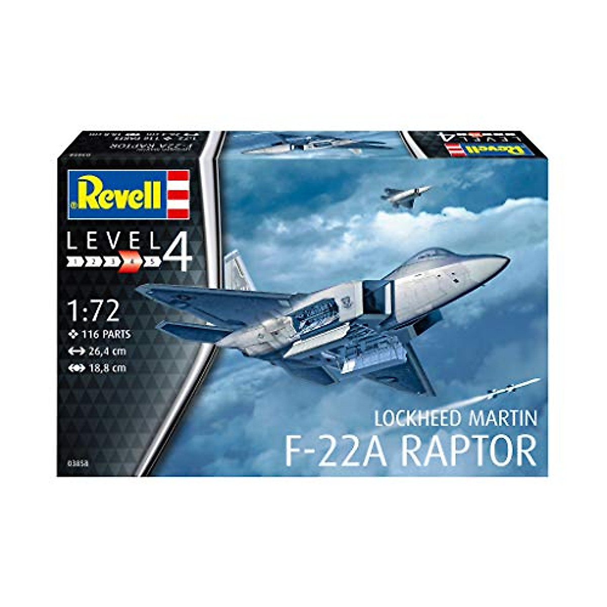 Revell 03858 Lockheed Martin F-22A Raptor Model Kit 1:72 Scale