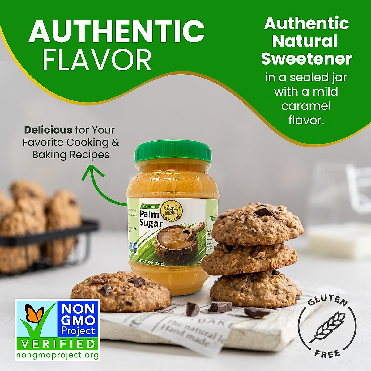 Four Elephants Premium Palm Sugar Non-GMO 16 oz (1)