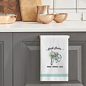 Artoid Mode Fresh Flowers Bicycle Fingertip Towel, Soft & Absorbent Seasonal Easter Household Hand Towel for Guests Gift Bathroom Kitchen Gym Hotel Decoration, 18x26 Inch