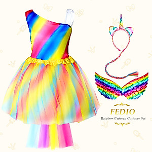 Fedio Dress up Clothes for Little Girls - Kids Dress up & Pretend Play Princess Dress up Trunk Costume for Girls 3-6 Years