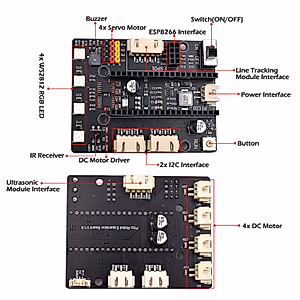 Adeept 4WD Omni-directional Mecanum Wheels Robotic Car Kit Compatible with Raspberry Pi Pico DIY STEM Remote Controlled Educational Robot Kit with LCD1602 Display and Tutorials