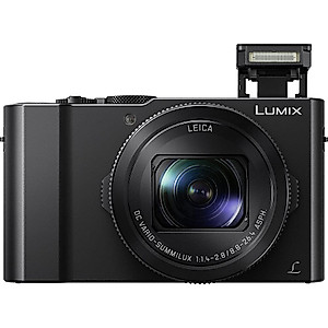 Panasonic Lumix DMC-LX10 Digital Camera (DMC-LX10K) - Bundle - with 64GB Memory Card + LED Video Light + Soft Bag + DMW-BLH7 Battery + 12 Inch Flexible Tripod + Cleaning Set