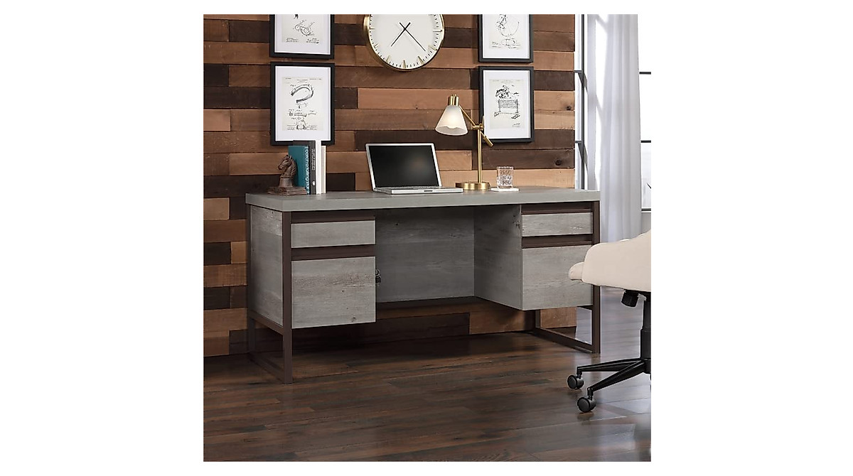 Sauder Manhattan Gate Desk in Mystic Oak – Stylish Home Office Solution