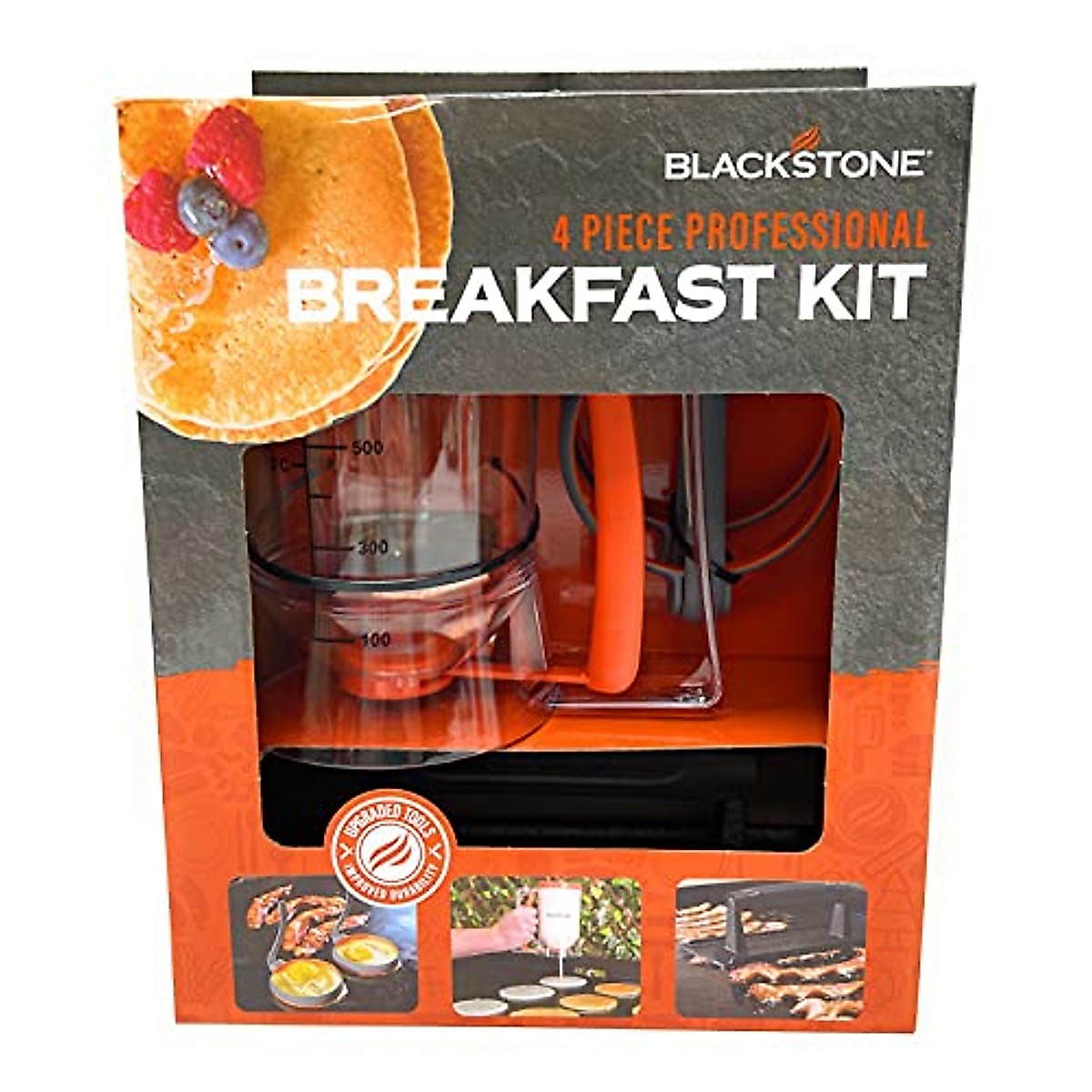 Blackstone Authentic Griddle Professional Starter Bundle: Griddle Kit, Breakfast Kit, Seasoning & Conditioner, and Grease Cup Liners