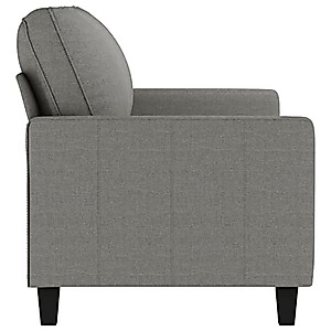 CUMYZO 2-Seater Sofa Dark Gray 55.1" Fabric Gray 22kg/48.4Ib
