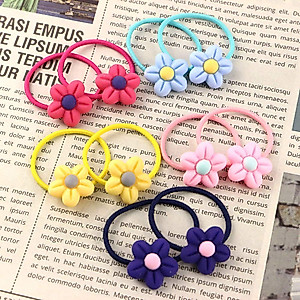 Mixed Color Girl Cartoon Elastic Hair Band, Soft Rubber Band, Hair Band, Rope, Ponytail, Braid Fixer, Girl’s Hair Accessories, Babies, Toddlers, Kids, Teenagers and Children 100 Pieces (50 Pairs)