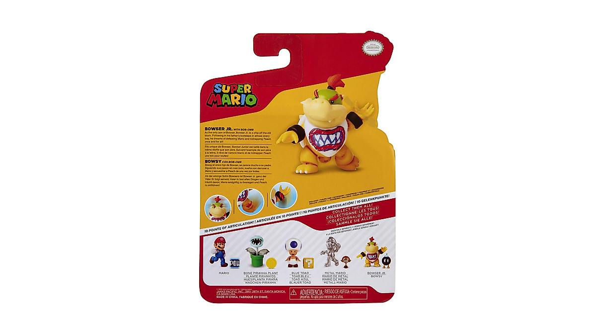 Super Mario Bowser Jr. Action Figure – Poseable Collectible Toy for ...