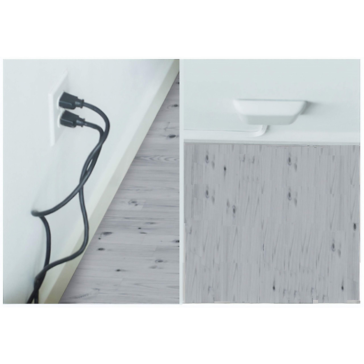 Sleek Socket - The Original & Patented Ultra-Thin Outlet Concealer with Cord Concealer Kit, 3 Outlet, 3-Foot Cord, Universal Size, UL Certified (Ideal for Kitchens, Small Spots & Behind Furniture)