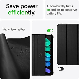Spigen Liquid Air Folio Designed for iPad Mini 6 Case/iPad Mini 6th Generation Case 8.3 Inch (2021) - Black