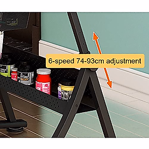 Adjustable Glass Drafting Table,Versatile Art Study Table,with Storage Drawers,Art Studio Design Sketching Painting Work Station