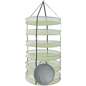 HORTIPOTS Herb Drying Rack Collapsible 2.5 ft Hanging Dry Net Rack for Hydroponic Herb Pot Vegetable Fruit Flower or Clothes Laundry