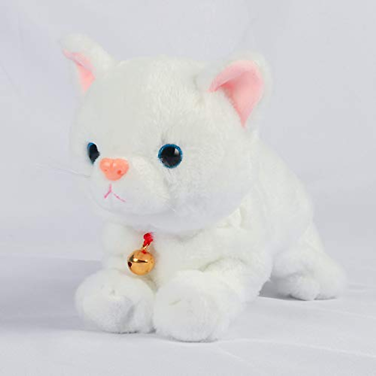 Smalody Interactive Plush Toys, Novelty Sound Control Electronic Cat Electronic Pets Robot Cat Gift for Children (White)