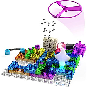 E-Blox Building Blocks STEM Circuit Kit, 120 Projects, Build Your Own Sound Machine & Radio, Build Real Working FM Radio & Listen to Favorite Station, Science, Birthday Gift, Boys, Girls, 8+
