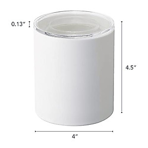 YAMAZAKI Home Tower Ceramic Food Storage Contrainers/Canisters With Airtight Lid - Large - 2.1 Cups, 500 Milliliters