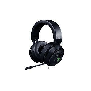 RAZER Kraken PRO V2: Lightweight Aluminum Headband - Retractable Mic - in-Line Remote - Gaming Headset Works with PC, PS4, Xbox One, Switch, & Mobile Devices - Black