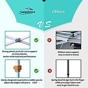 SUNNIMAX Canopy Tent, Outdoor 10x10 Pop-up Canopy,Patio Tents for Parties,Quick EZ Setup Canopies with Waterproof Roof, Roller Bag, 4 sandbags