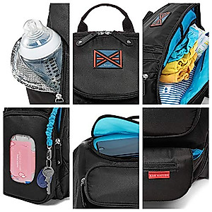 Bag Nation Extra Large Diaper Bag Backpack with Changing Station | Ideal for Twins or 2 Babies | Unisex 3 in 1 with Stroller Straps | Holds All Your Baby’s Essentials (Black)