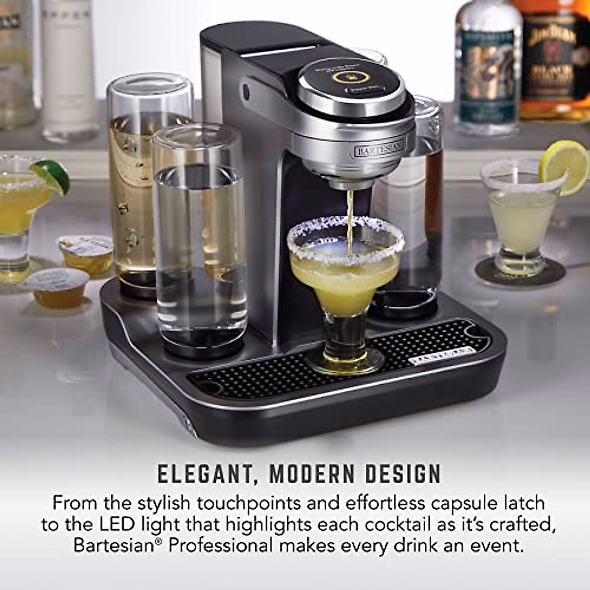 Bartesian Professional Cocktail Machine, 5 Premium Glass Bottles, 55306