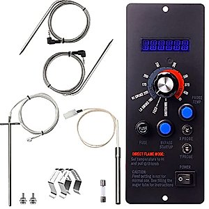 Digital Thermostat Controller Kit Replacement Parts Compatible with Camp Chef Wood Pellet Grills Smoker PG24STX/PG24XT/PG24S/PG24WWS, Include Meat Probe, Temperure Sensor Probe, and Igniter Hot Rod