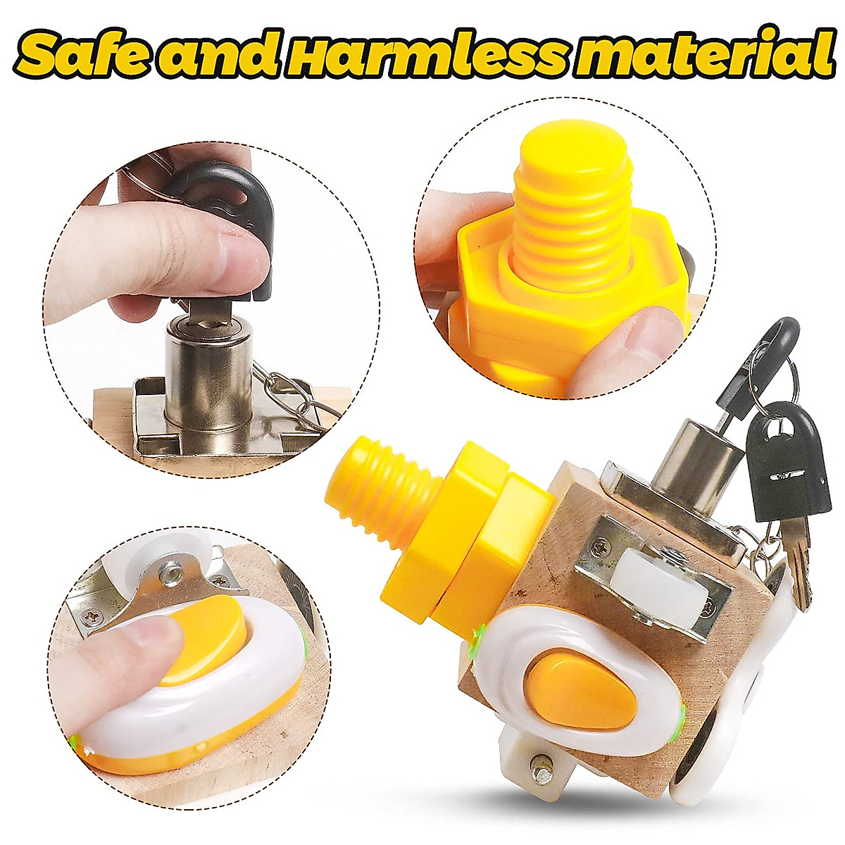 SHAPGEI Busy Cube Sensory Busy Board Activity Montessori Toys Toddler Travel Toys Educational Learning Toys for Babies 18-24 Month 1 2 3 Years Toddlers