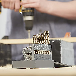 Klutch Cobalt High Speed Steel Drill Bit Set - 21-Pc.